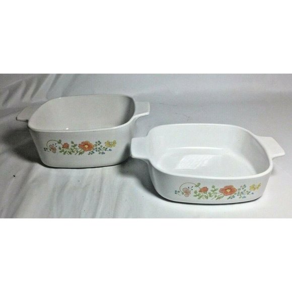 Corningware | Kitchen | Corning Ware Wildflower Casserole Dishes Lot Of 2 A5b A1b | Poshmark